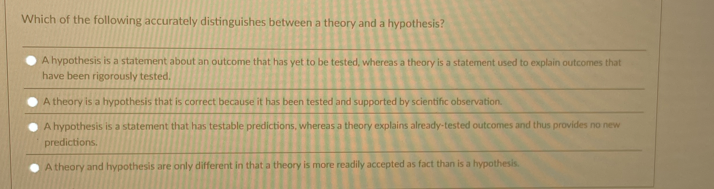 Solved Which of the following accurately distinguishes | Chegg.com