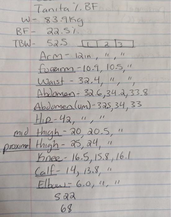 4 Calculate Your Sex Specific Bf From All The