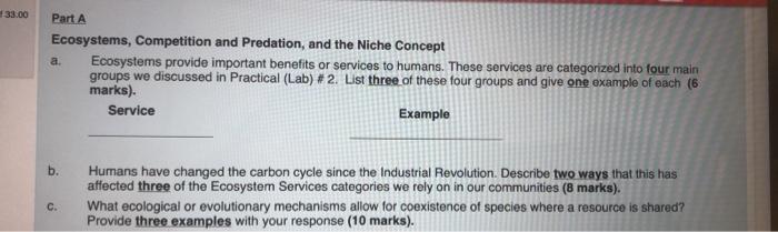 Solved Ecosystems, Competition and Predation, and the Niche | Chegg.com