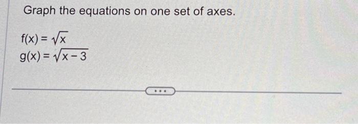 Graph the equations on one set of axes. | Chegg.com