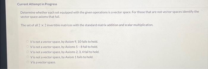Solved Determine whether each set equipped with the given | Chegg.com