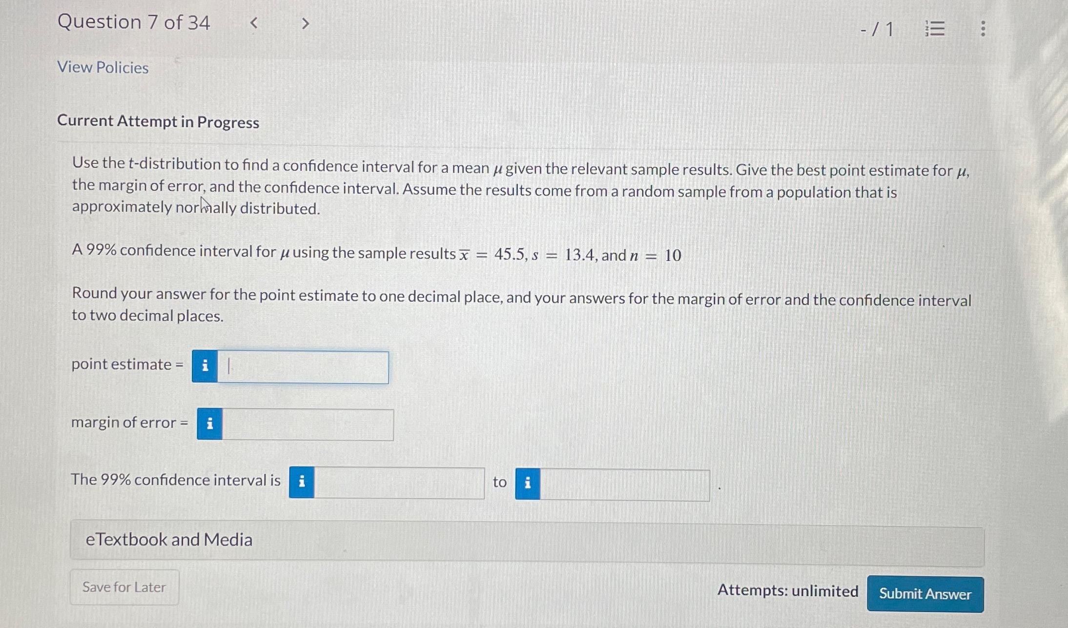 Solved Question 7 ﻿of 34-1,vdotsView PoliciesCurrent Attempt | Chegg.com