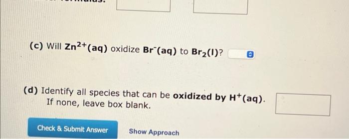 Solved Explore relative reducing/oxidizing ability. Use the | Chegg.com