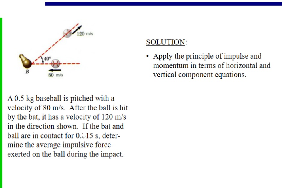 Solved SOLUTION:Apply the principle of impulse andmomentum | Chegg.com