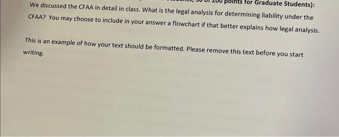 We discussed the CFAA in detail in class. What is the | Chegg.com