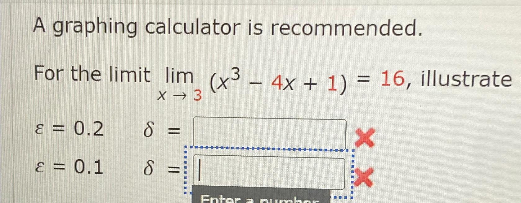 Solved A graphing calculator is recommended.For the limit | Chegg.com