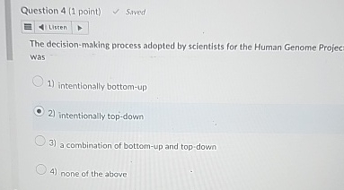 Solved Question 4 (1 ﻿point) ﻿SavedListenThe | Chegg.com