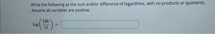 Solved Rewrite the expression without the log of a product, | Chegg.com