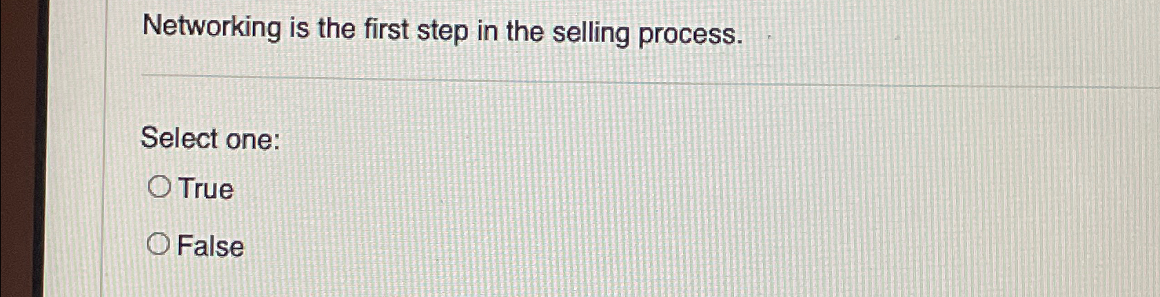 Solved Networking is the first step in the selling | Chegg.com