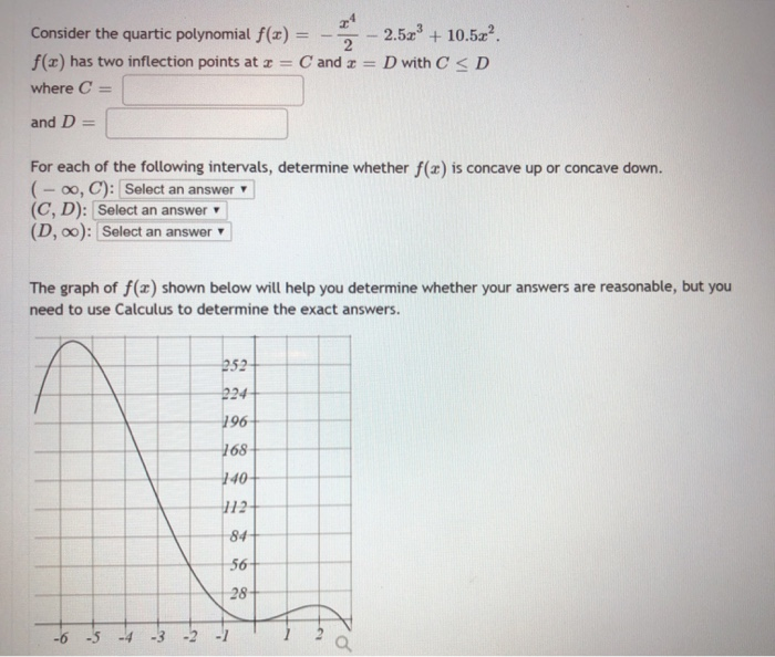 Solved Consider the quartic polynomial f(x) = 2.523 + 10.522 | Chegg.com