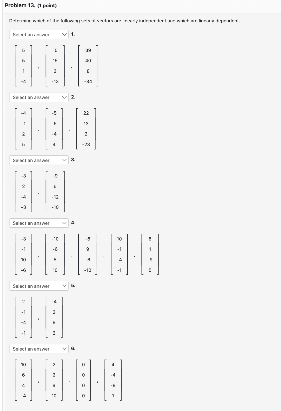 Solved Problem 13 1 ﻿pointdetermine Which Of The 