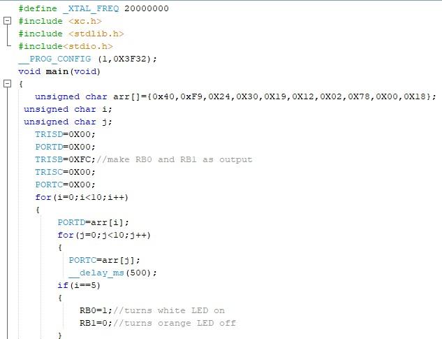 0 #define _XTAL_FREQ 20000000 #include #include | Chegg.com