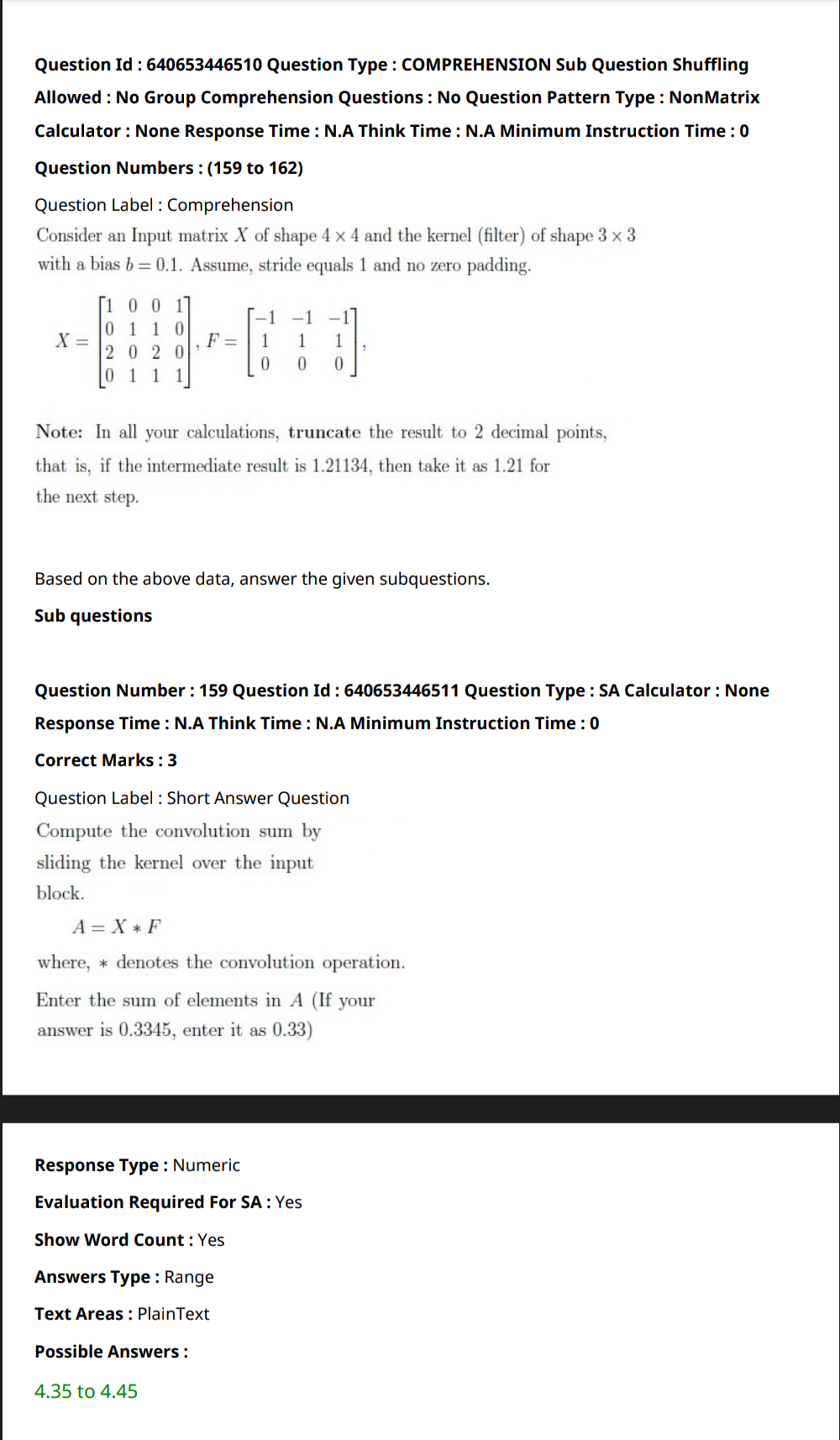 Solved Question Number : 160 Question Id : 640653446512 | Chegg.com