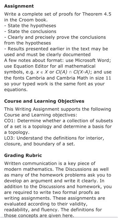 Grading Rubric Written communication is a key piece | Chegg.com