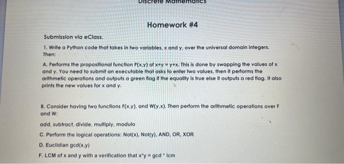 Solved Submission via eClass. 1. Write a Python code that | Chegg.com