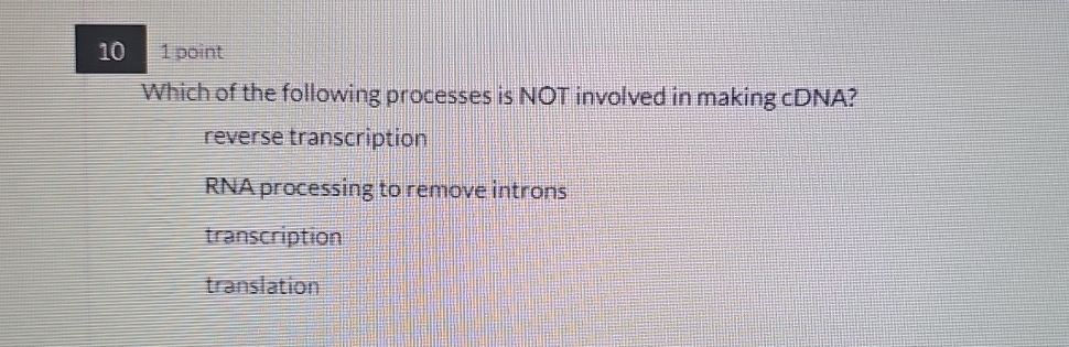 Solved 101 ﻿pointWhich of the following processes is NOT | Chegg.com