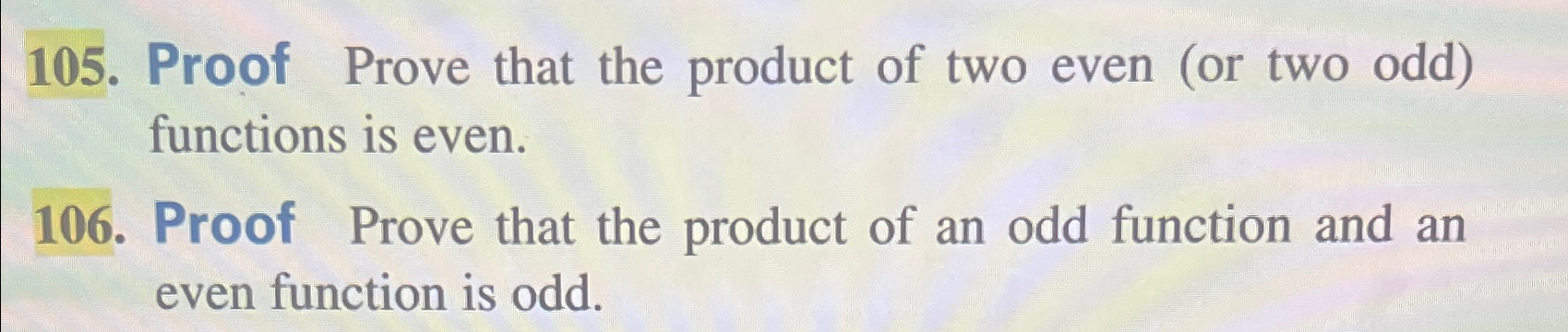 Solved Proof Prove that the product of two even (or two odd) | Chegg.com