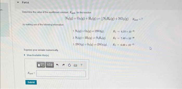 Solved Determine the value of the equilbrium constant, Kmw, | Chegg.com