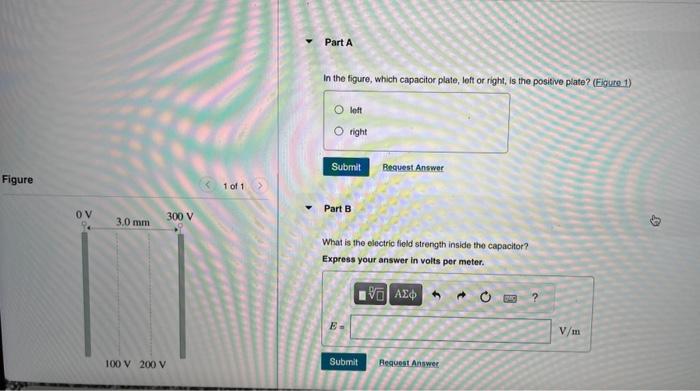 Solved In the figure, which capacitor plate, left or right, | Chegg.com