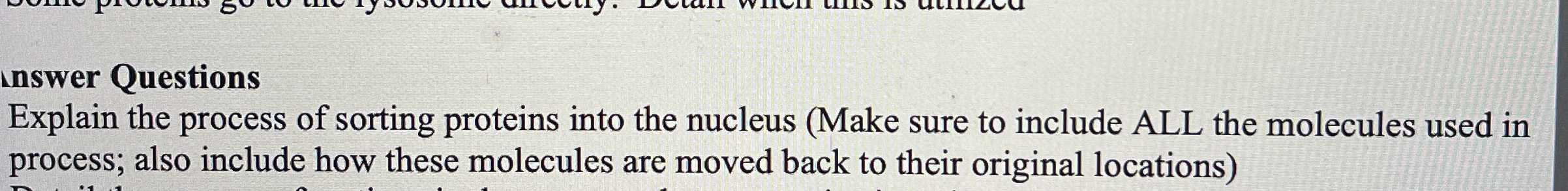 High Quality SOLUTION Explain the process of sorting proteins into the | Chegg.com
