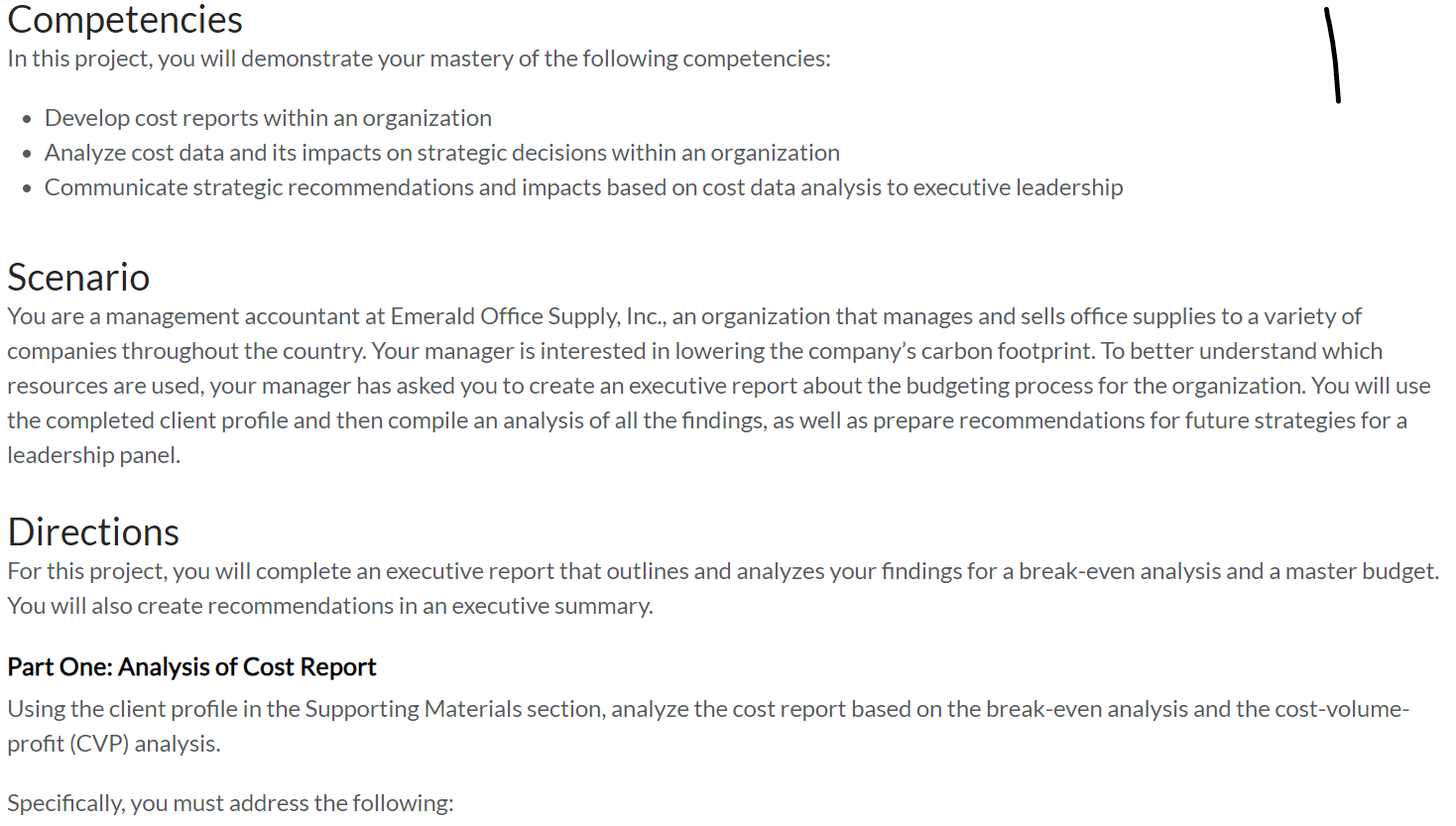 Solved Competencies In this project, you will demonstrate | Chegg.com