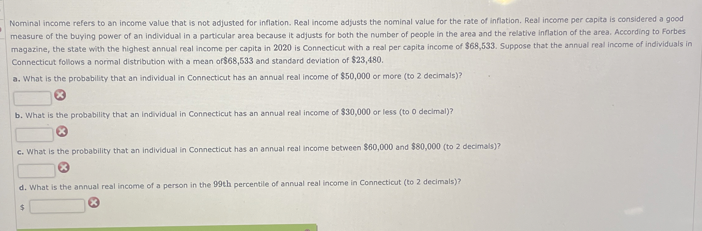 Solved Nominal income refers to an income value that is not | Chegg.com