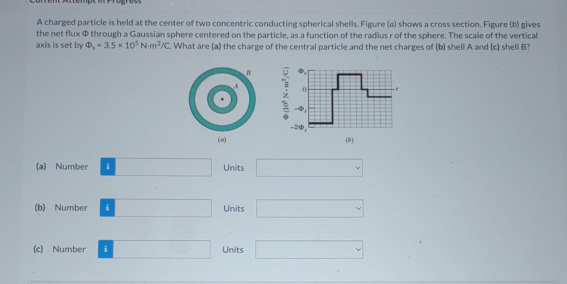 Solved A charged particle is held at the center of two | Chegg.com