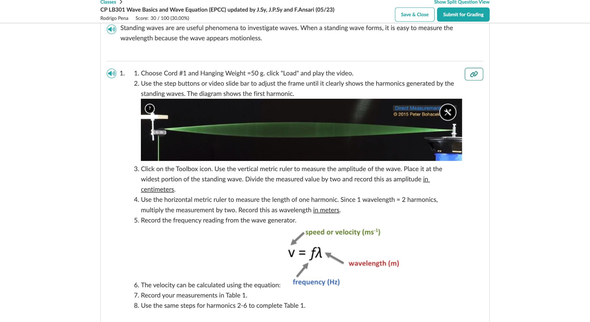 Classes >Show Split Question ViewCP LB301 ﻿Wave | Chegg.com