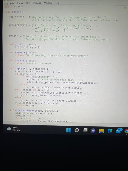 modify the doctor application discussed in this | Chegg.com