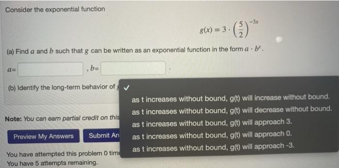 Solved Let G be an exponential function that is changing at | Chegg.com