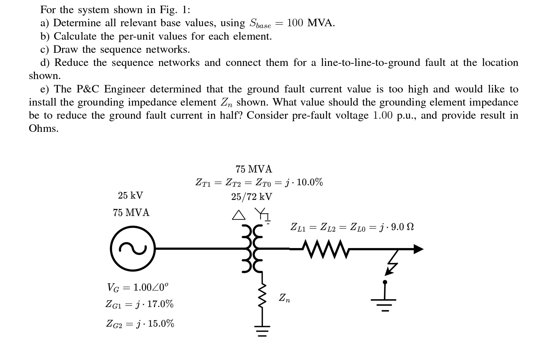Solved For the system shown in Fig. 1:a) ﻿Determine all | Chegg.com