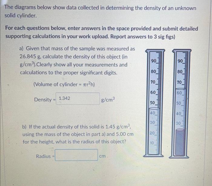 Solved The diagrams below show data collected in determining | Chegg.com