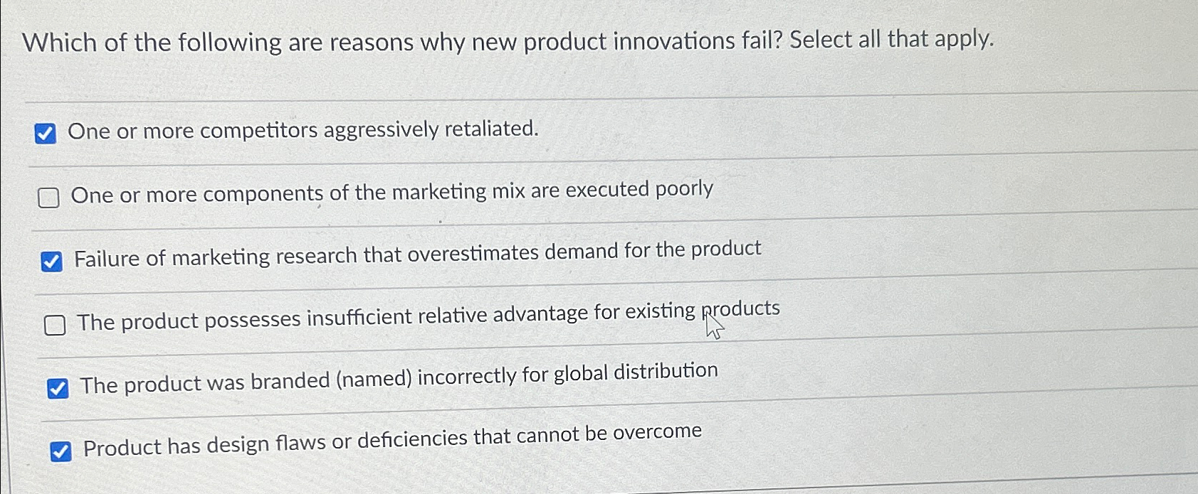 Solved Which of the following are reasons why new product | Chegg.com