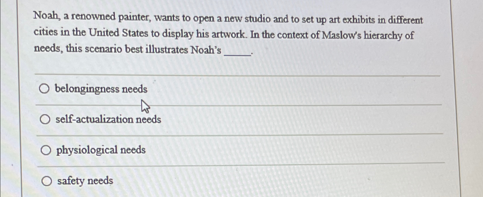 Solved Noah, a renowned painter, wants to open a new studio | Chegg.com