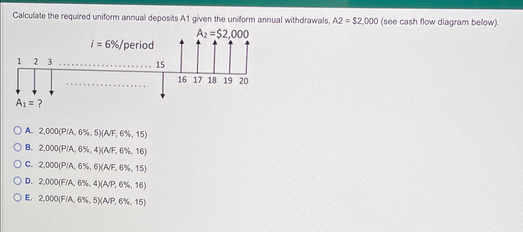 Solved Calculate the required uniform annual deposits A1 | Chegg.com