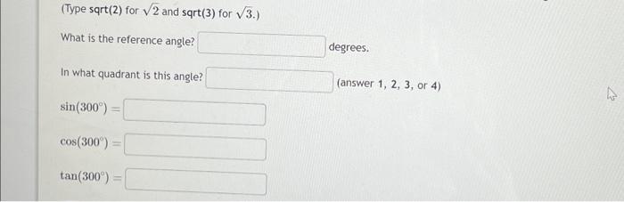 Solved (Type sqrt(2) for 2 and sqrt(3) for 3.) What is the | Chegg.com