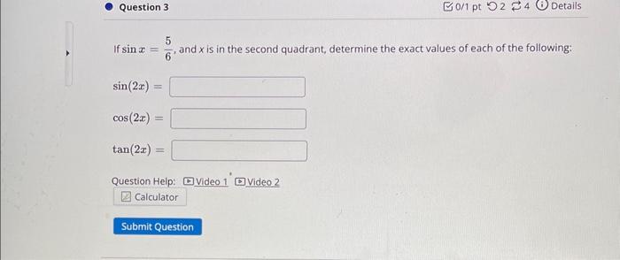 Solved If cot(x)=2213 (in Quadrant-1), find cos(2x)= (Please | Chegg.com