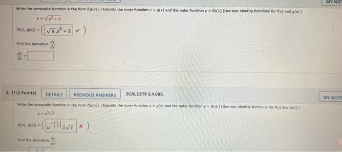 Solved Write the composie function in the form f(g(x)). | Chegg.com
