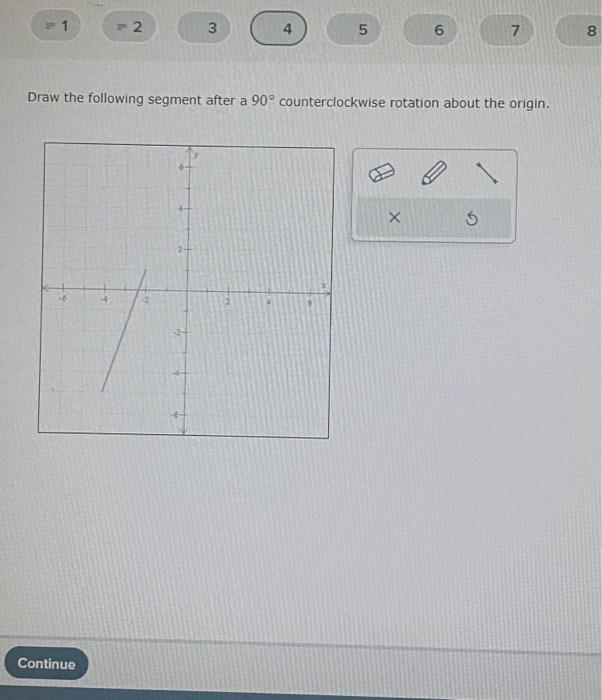 Solved Draw the following segment after a 90∘ | Chegg.com