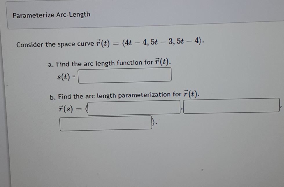 Solved Parameterize Arc-Length Consider the space curve F(t) | Chegg.com