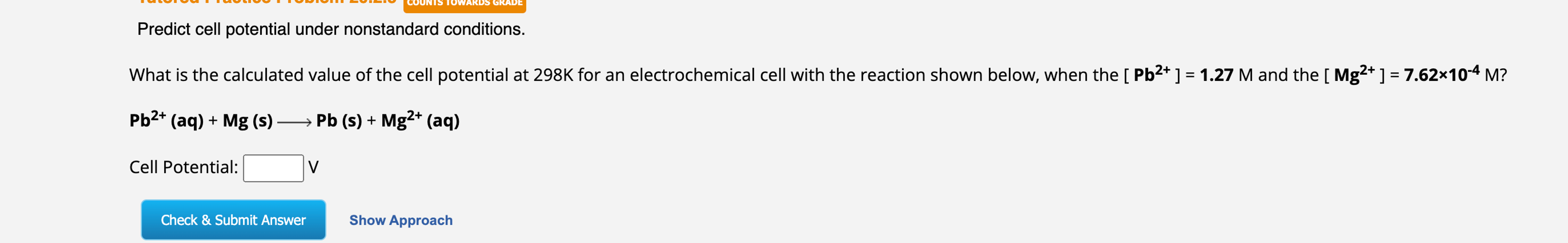 Solved Predict cell potential under nonstandard | Chegg.com