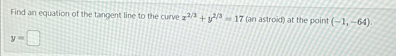 Solved Find an equation of the tangent line to the curve | Chegg.com