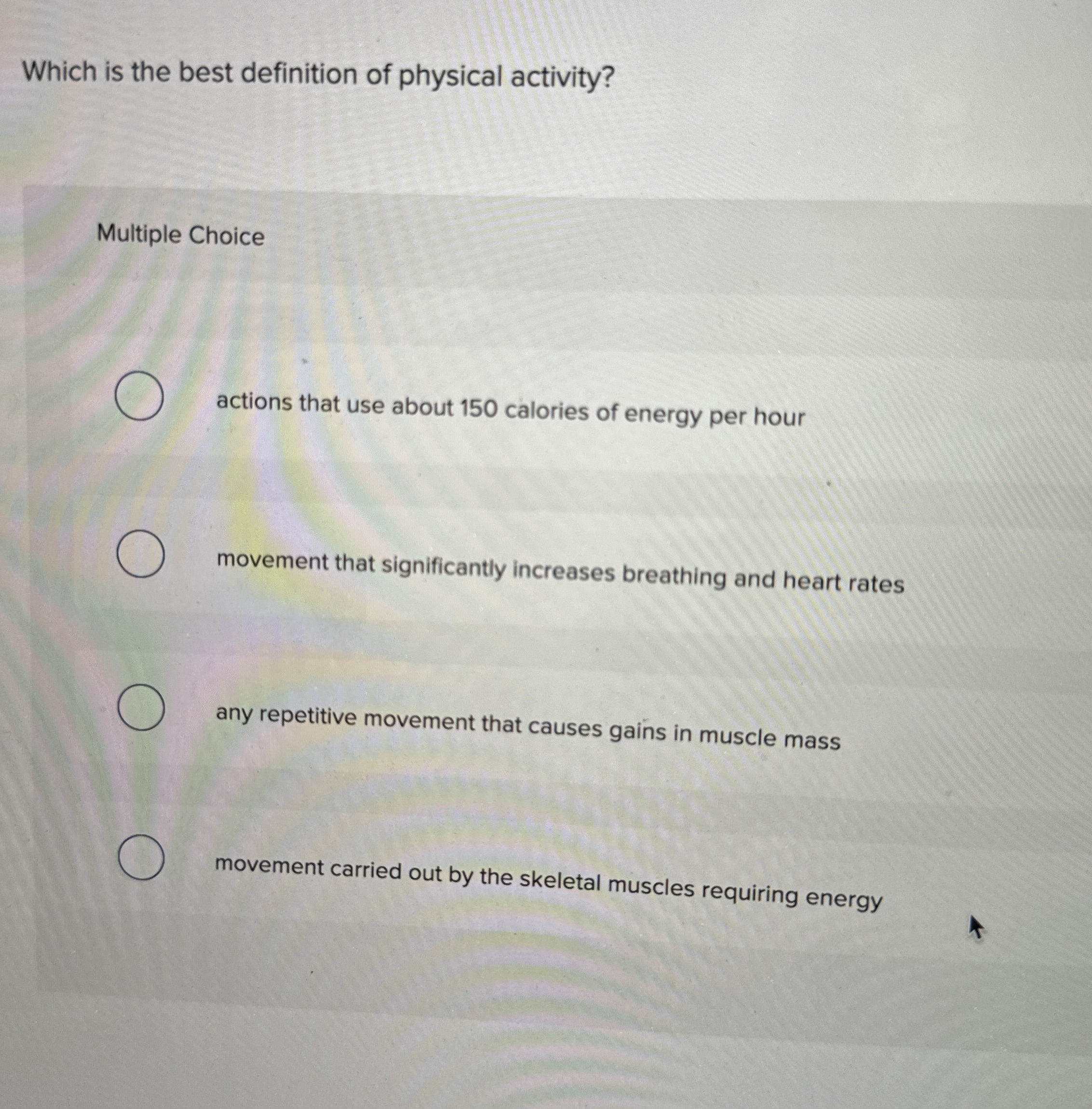 Solved Which is the best definition of physical | Chegg.com