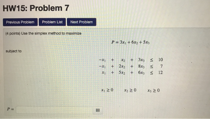 Solved HW15: Problem 7 Previous Problem Problem List Next | Chegg.com