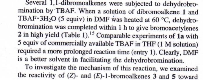 Solved Br Dehydrobromination of 1,1-Dibromoalkenes TBAF 3H20 | Chegg.com