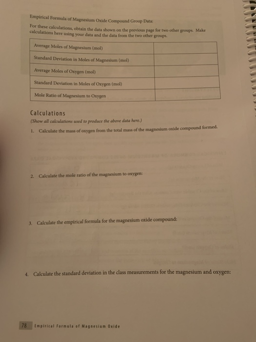 Solved NAME INSTRUCTOR: DATE SECTION GROUP DATA ANALYSIS | Chegg.com