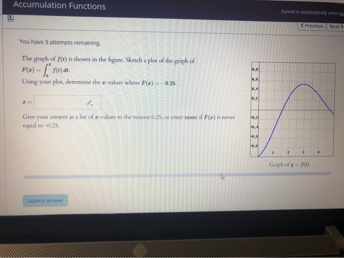 Solved Accumulation Functions Turned in automatically when | Chegg.com