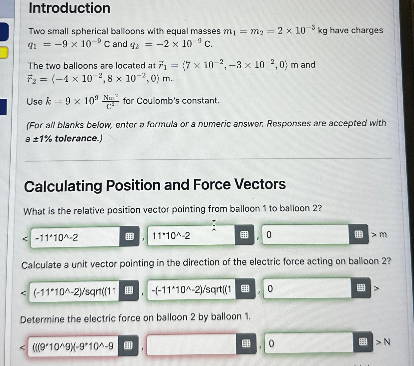 Solved IntroductionTwo small spherical balloons with equal | Chegg.com