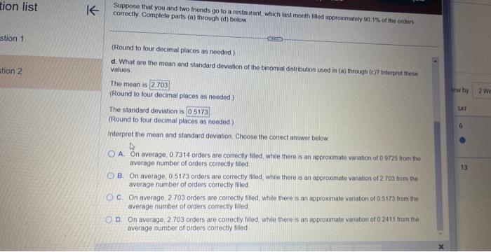 Solved Suppose that yout and two friends go to a restaurant, | Chegg.com