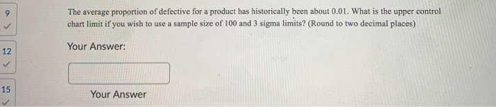 Solved The average proportion of defective for a product has | Chegg.com